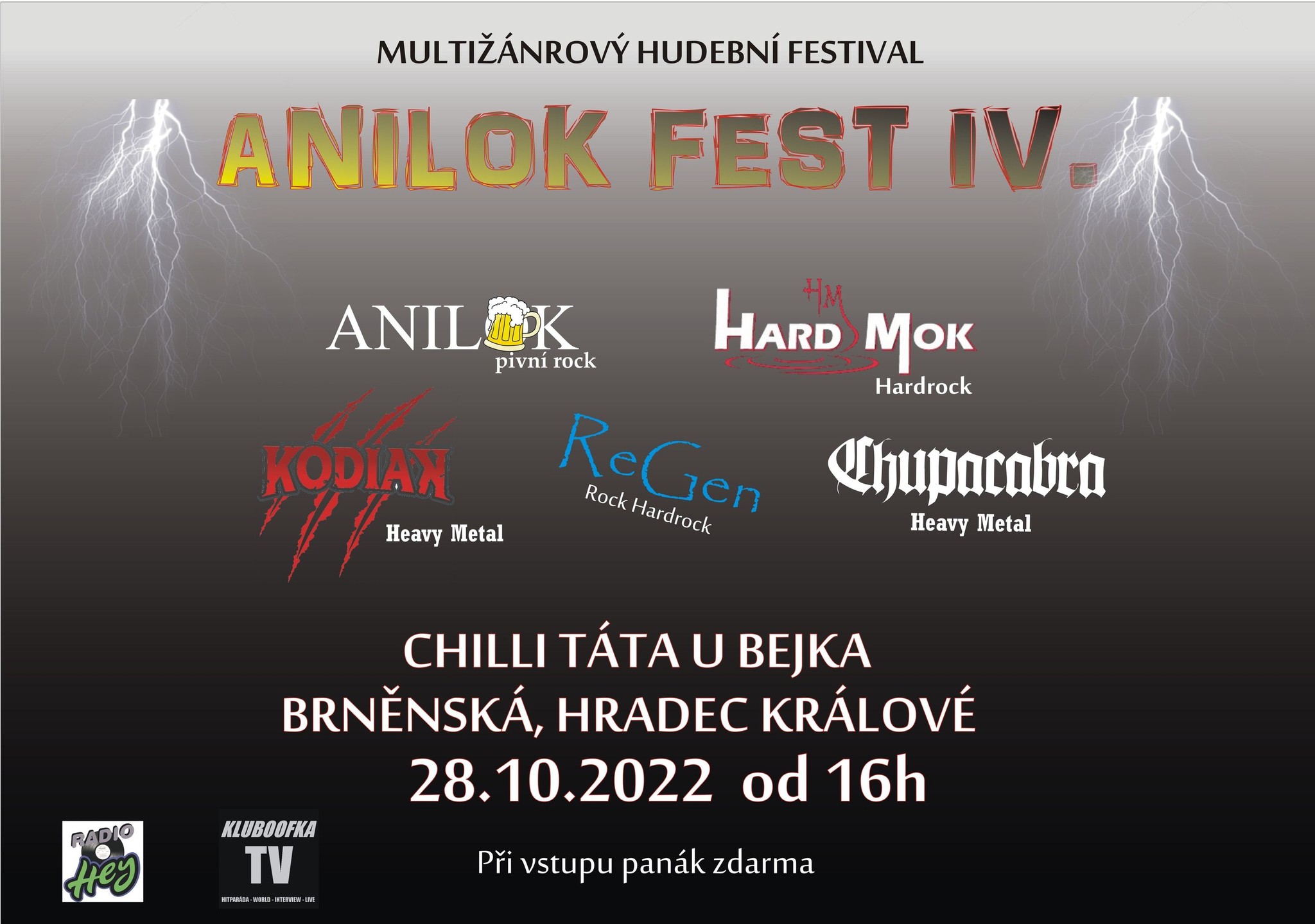 Rockové Hřmění U Bejka (ANILOK Fest IV.) | Hradec Králové.cz